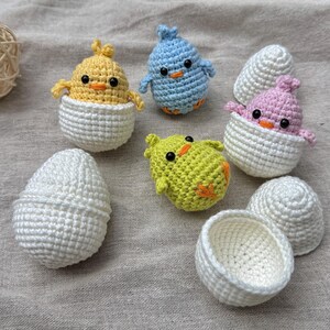 Mini Chick in Egg Crochet Pattern: Amigurumi Easter Decoration (PDF ...