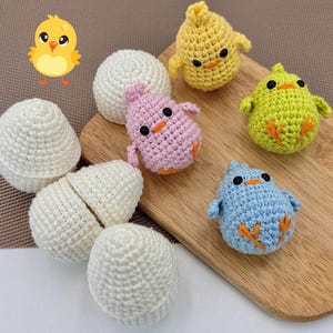 Mini Chick in Egg Crochet Pattern: Amigurumi Easter Decoration (PDF ...