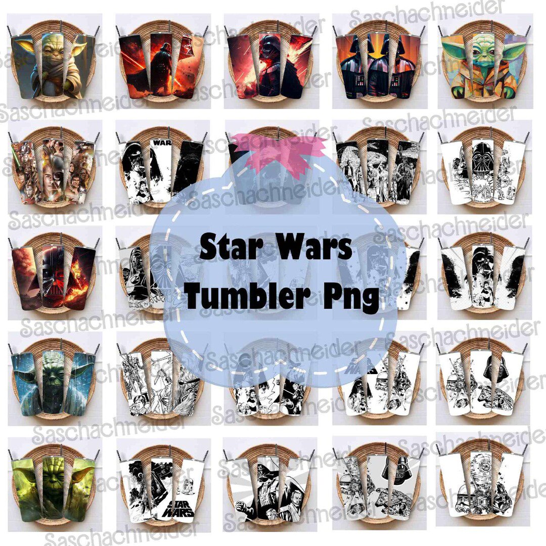 20 Starwars Tumbler Wrap Bundle, Star Wars Png, Darth Vade Png, Star ...