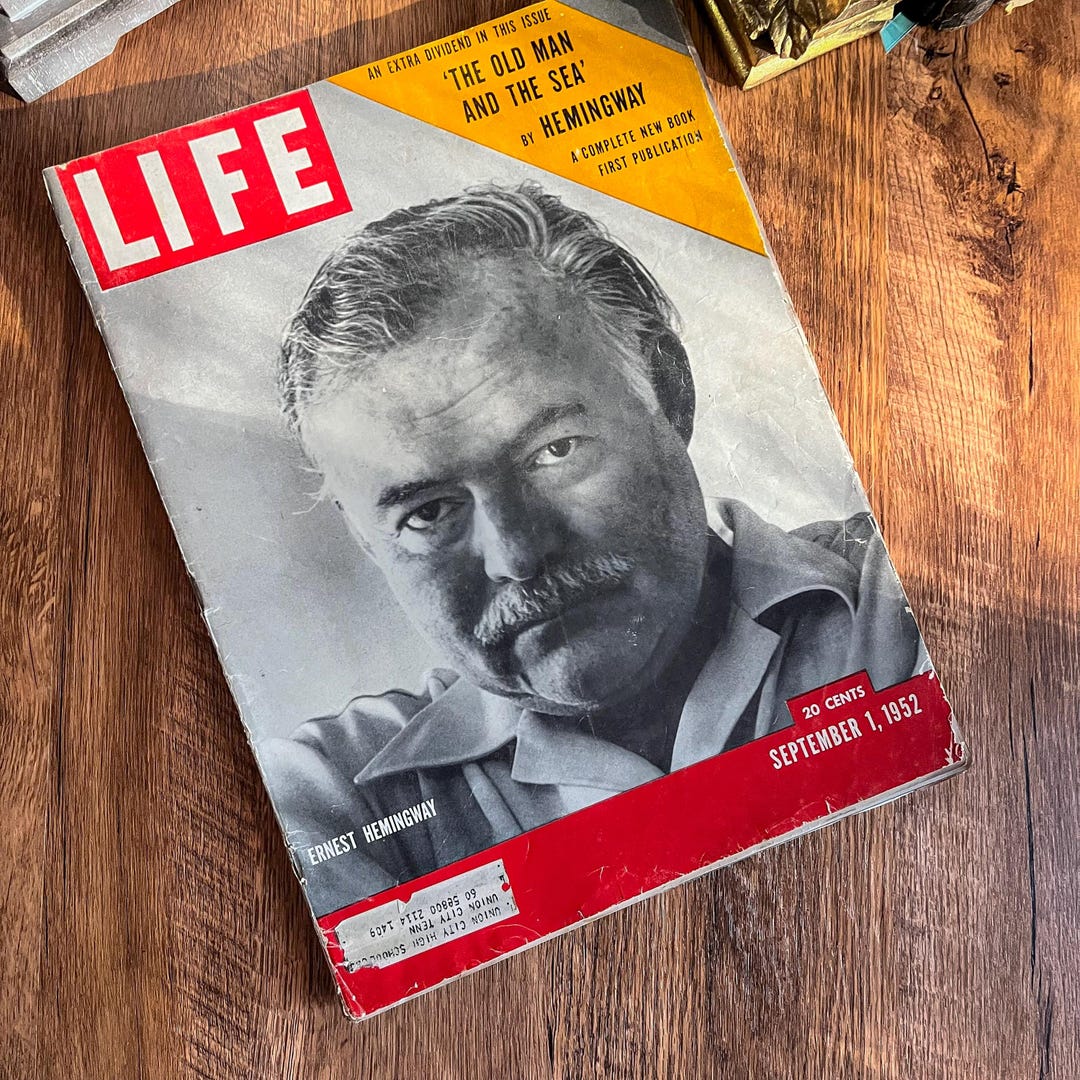 Ernest Hemingway LIFE Magazine old Man and the Sea - Etsy