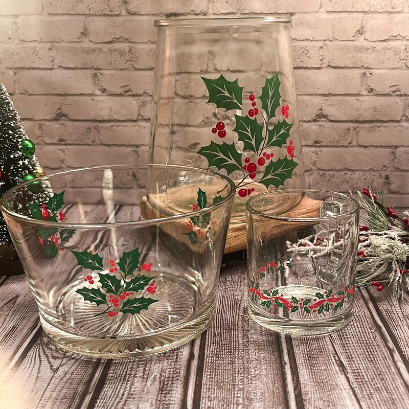 Christmas Glassware - Etsy