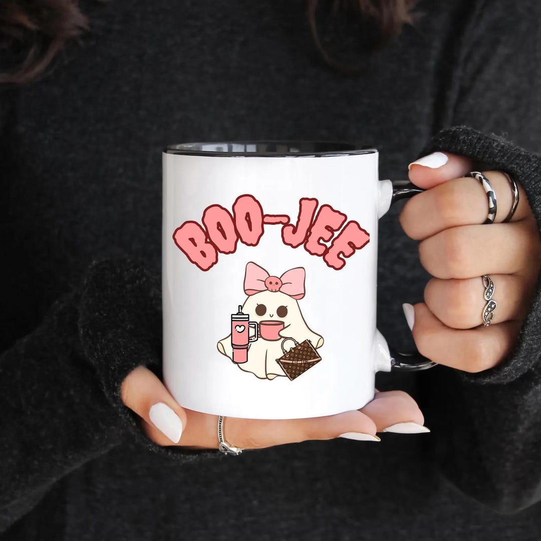 Boo-jee Ghost Mug, Halloween Bougie Mug Boujee Ghost Coffee Cup ...