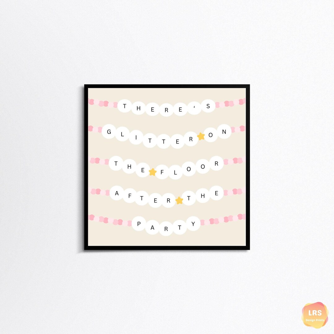 Custom Friendship Bracelet Wall Art, Eras Tour Print, Digital Print ...