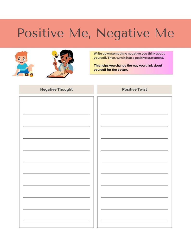 Positive Kids Activity Pack - Etsy