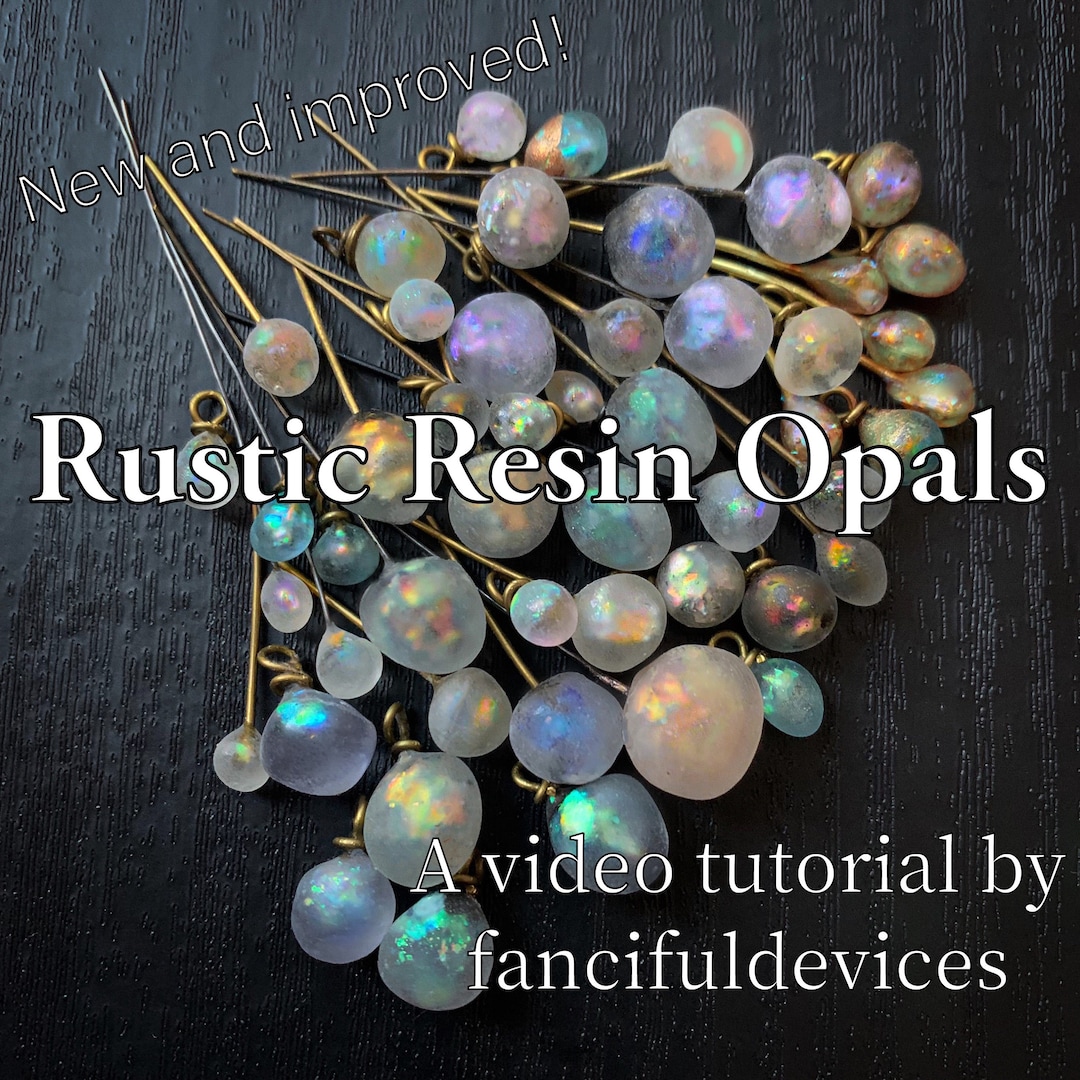 Grungy Resin Opals Tutorial, a UV Resin Video by Fancifuldevices - Etsy UK