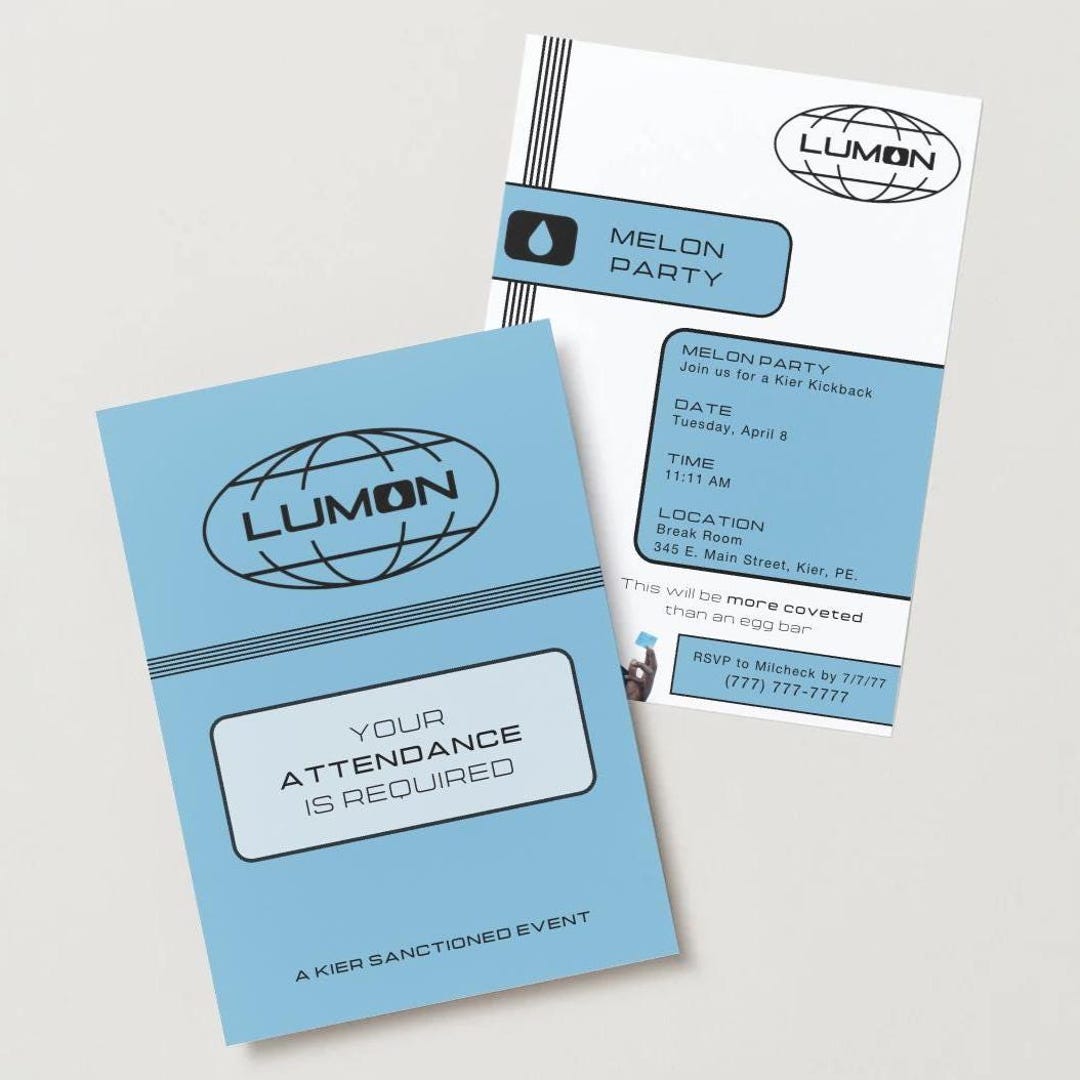 LUMON Party Invitation Canva Template, Lumon Birthday Invitation 5X7 ...