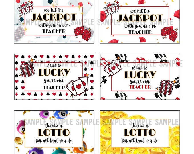 TEACHER APPRECIATION Week Printable INSTANT Download 6 Gift Tags - We ...