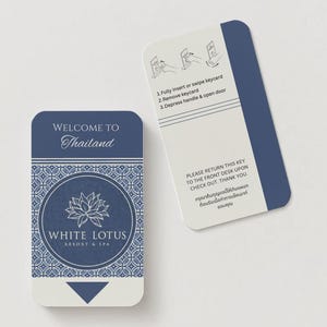 White Lotus Resort & Spa Room Key INSTANT Digital Download PDF ...