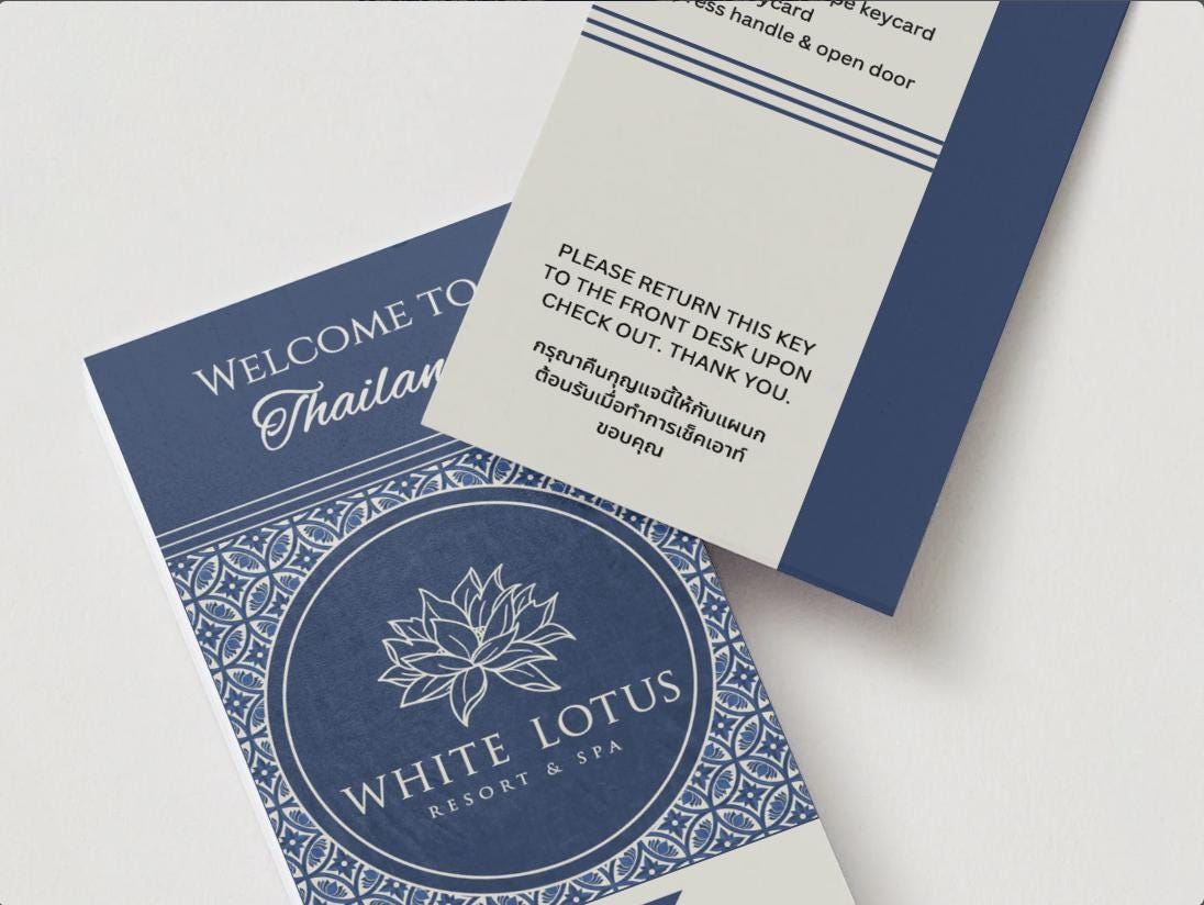 White Lotus Resort & Spa Room Key INSTANT Digital Download PDF ...