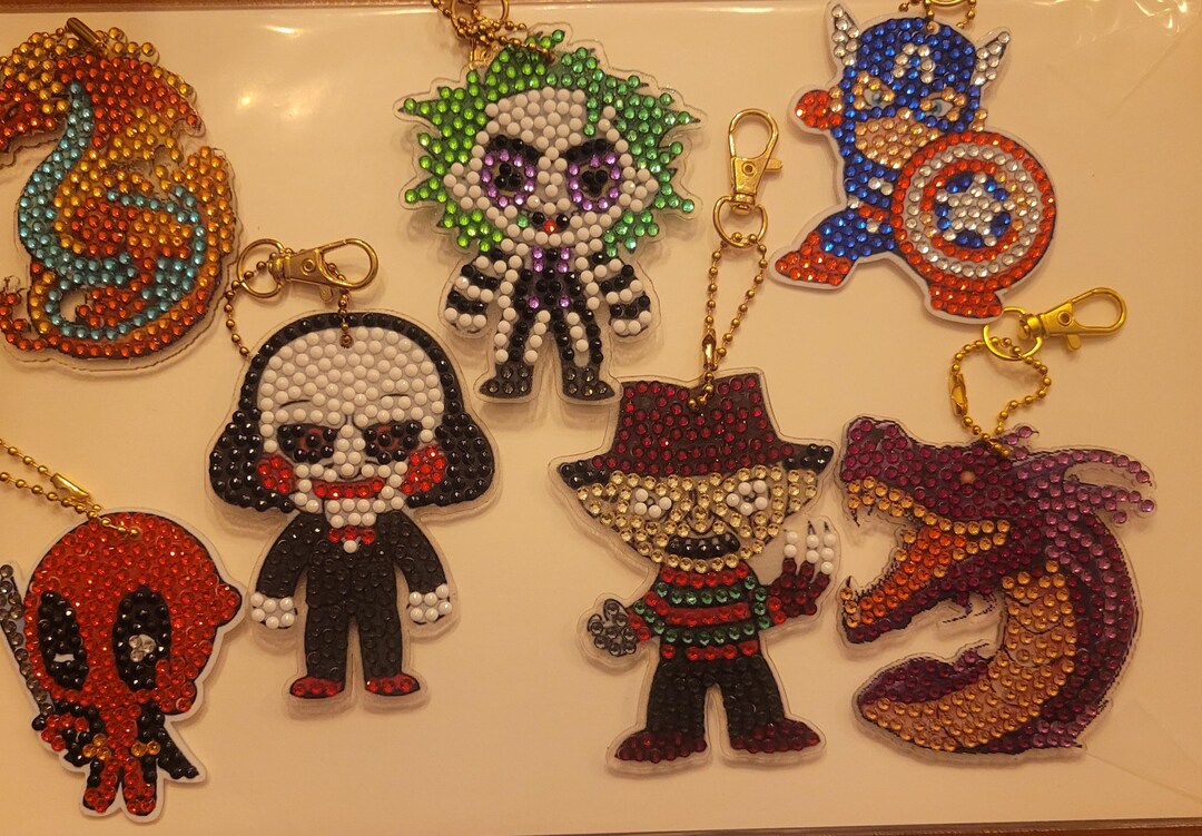 Horror Diamond Art Keychains - Etsy