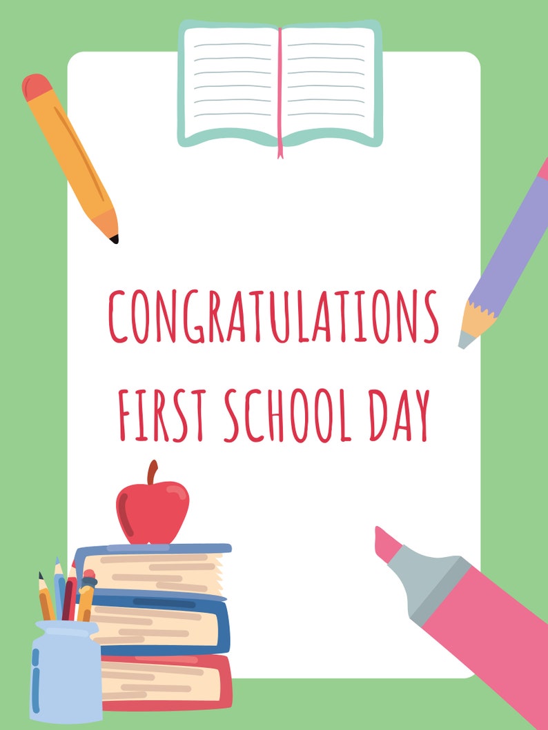 First Day of School Poster, Printable & Editable, Customize With PDF, I ...