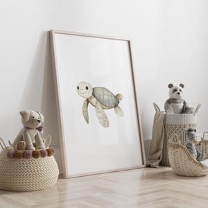 Set of 6 Baby Sea Animals,watercolor Nursery Ocean Prints,nautical Wall ...