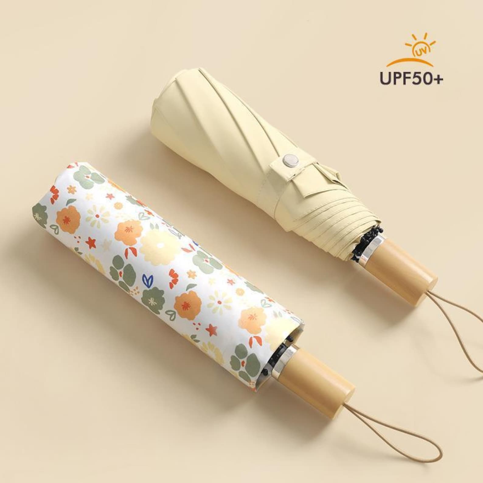 Chic Portable Folding Umbrella Compact & Durable Travel Umbrella With ...