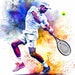 20 Tennis Player Clipart, Watercolor Tennis Sport Clip Art, Printable ...