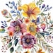 16 Floral Bouquet Clipart, Watercolor Summer Flowers Clip Art ...