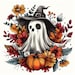 15 Halloween Ghost Clipart, Watercolor Pumpkin Clip Art, Printable High ...
