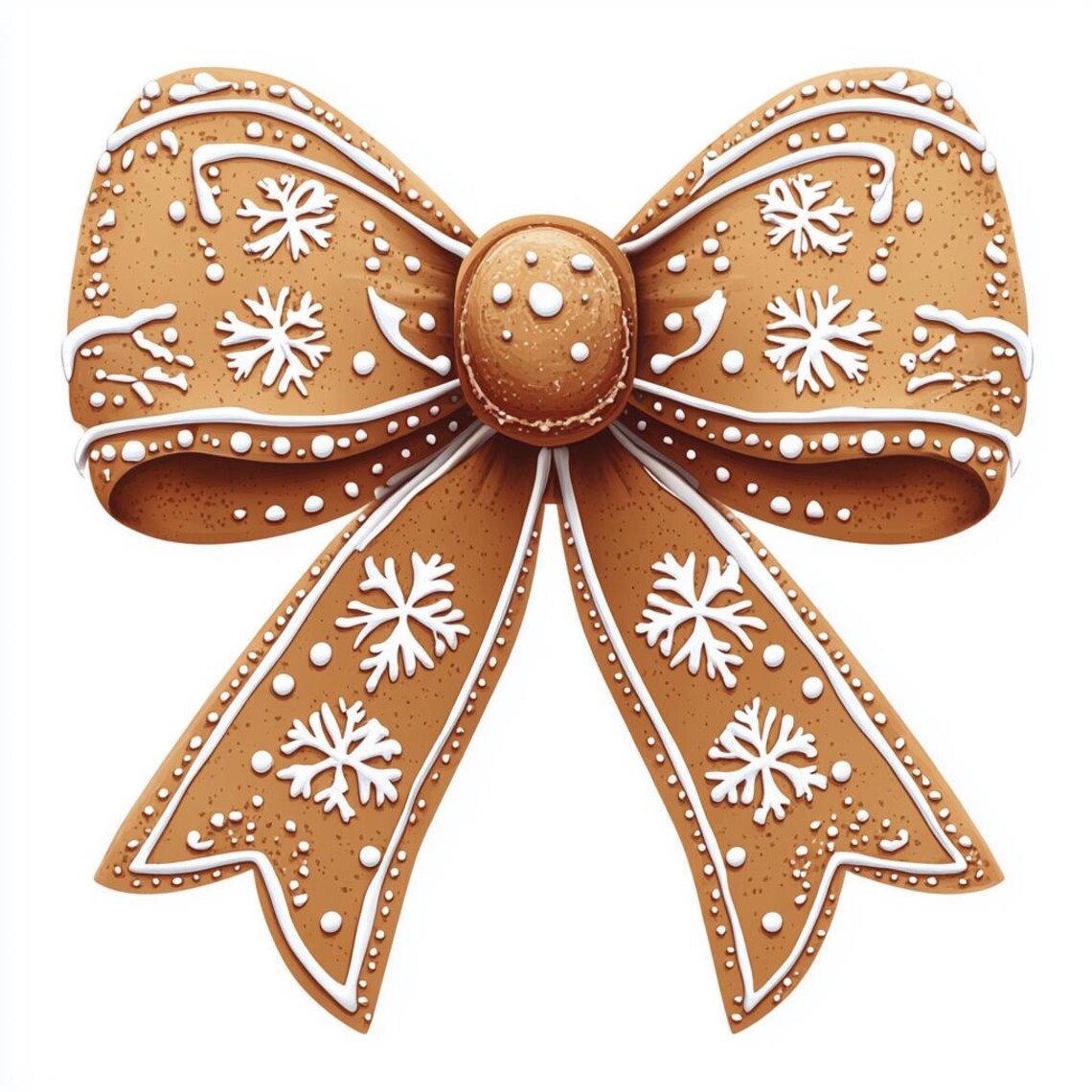 16 Gingerbread Bow Clipart, Watercolor Christmas Decor Clip Art ...