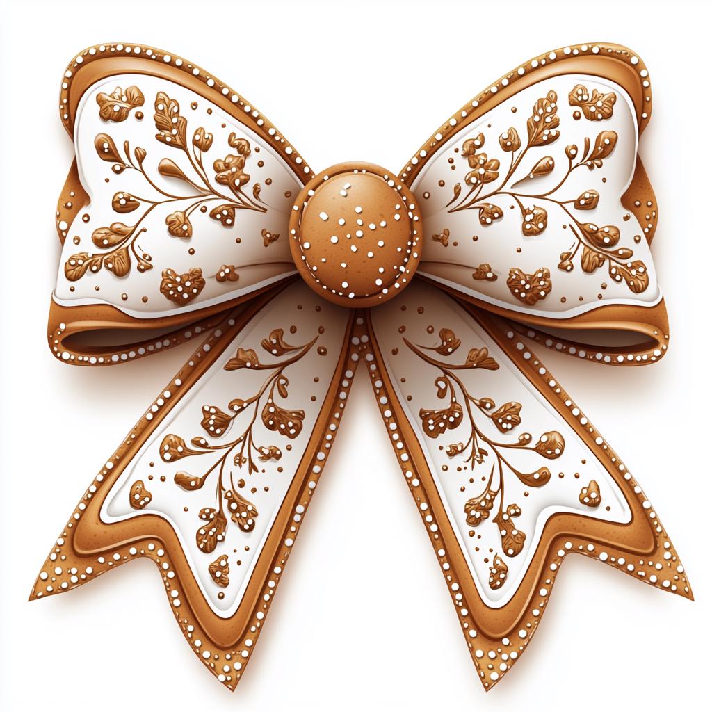 16 Gingerbread Bow Clipart, Watercolor Christmas Decor Clip Art ...