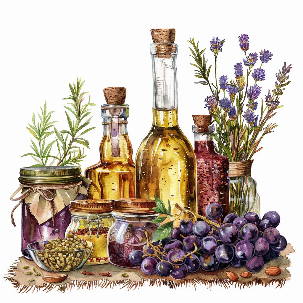 13 Herbs and Spices Clipart, Watercolor French Spices Clip Art ...