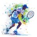 20 Tennis Player Clipart, Watercolor Tennis Sport Clip Art, Printable ...