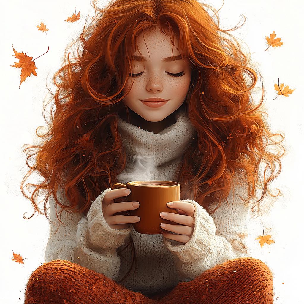 15 Red Hair Woman Clipart, Watercolor Autumn Portrait Clip Art ...