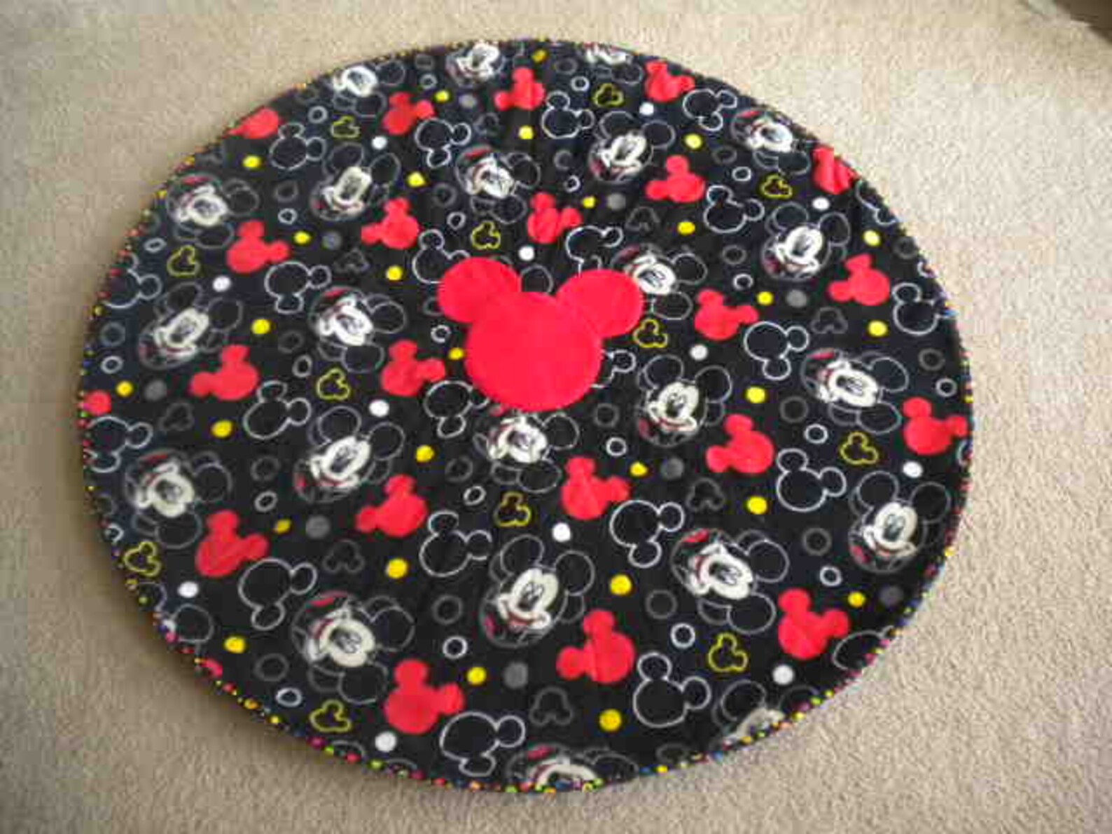 Mickey Mouse Round Baby Quilt Playmat Tummy Time. - Etsy