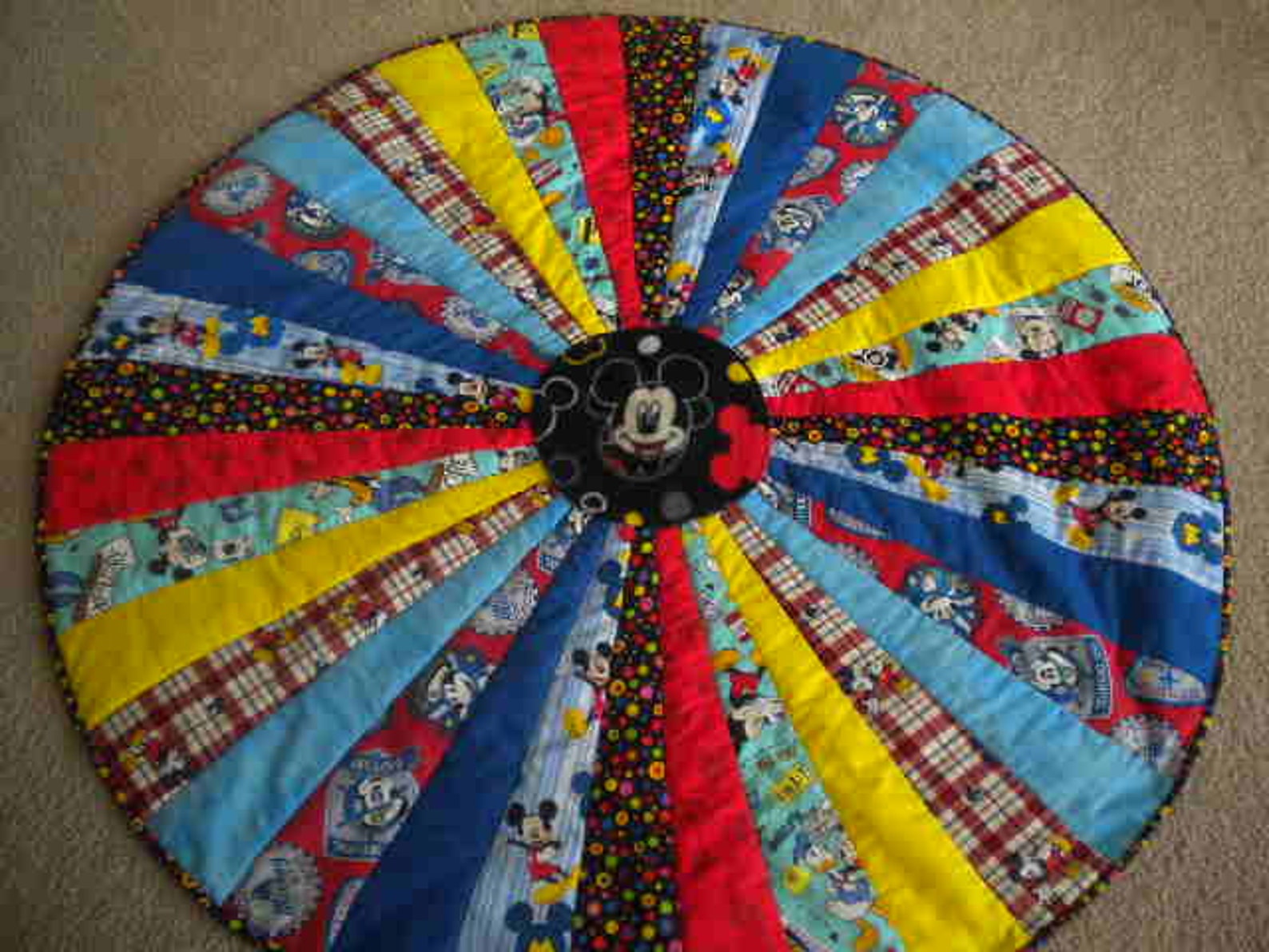 Mickey Mouse Round Baby Quilt Playmat Tummy Time. - Etsy