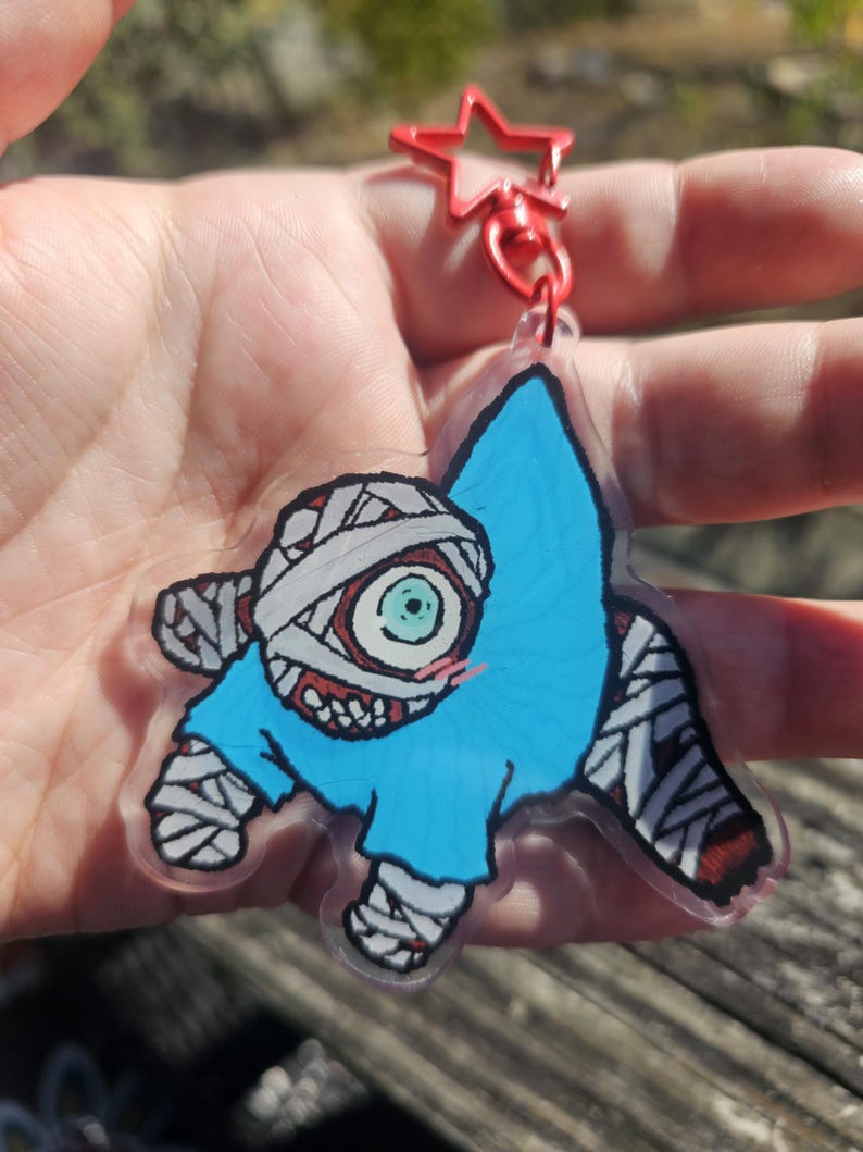 CURLY MOUTHWASHING 3" Pinched Acrylic Keychain - Etsy