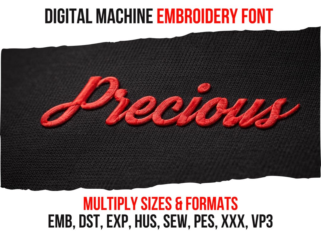 Script Embroidery Font | Machine Embroidery Alphabet PES DST | Cursive ...