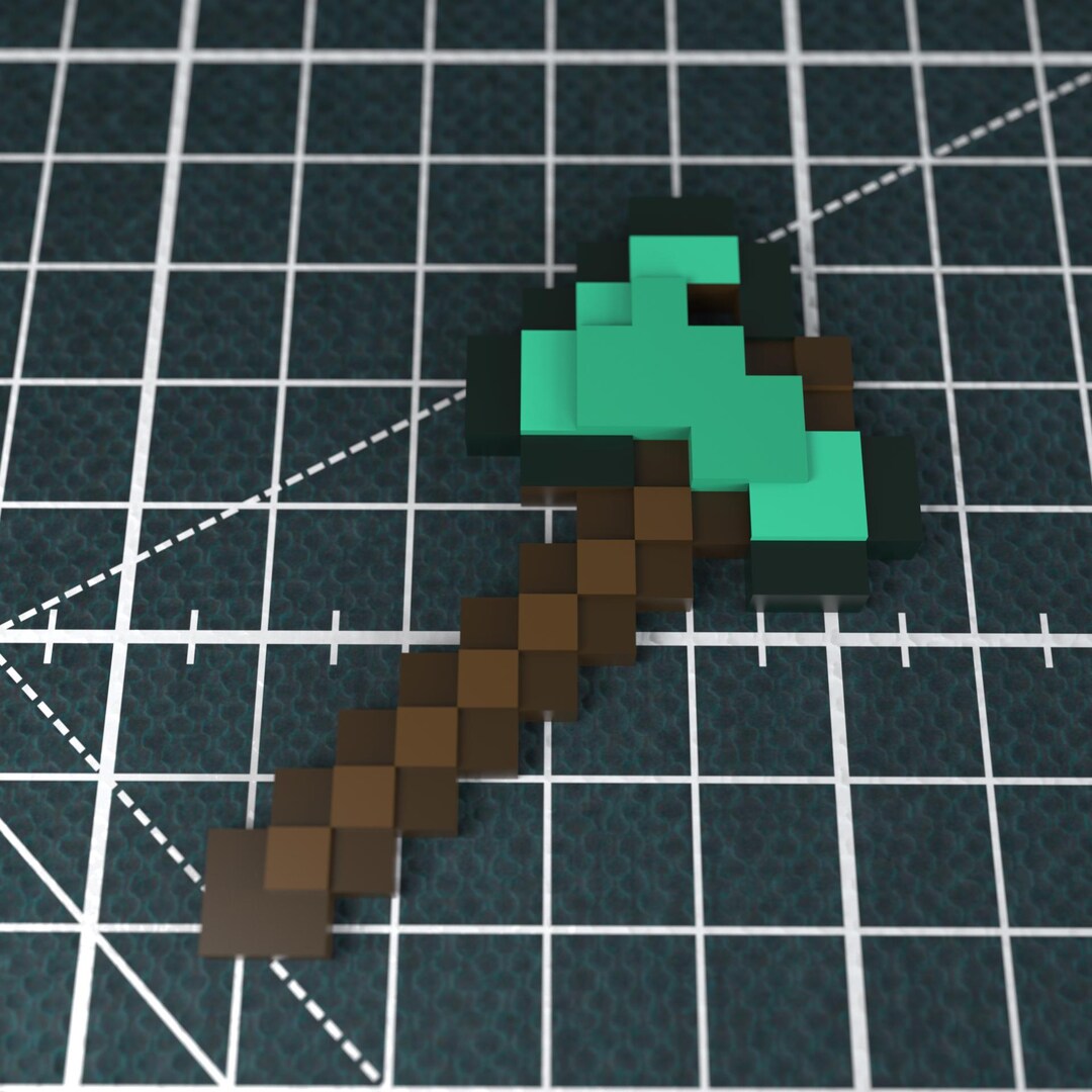 Minecraft Diamond Axe /minecraftcosplay/original Size/minecraft Game ...
