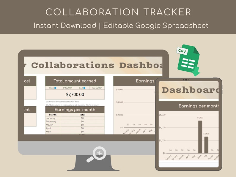 Influencer Collab Google Sheet Tracker, Spreadsheet Tracker, UGC ...