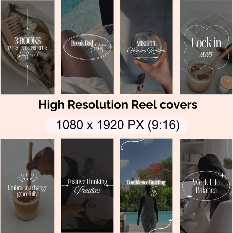 15 Reel Covers, Lifestyle Niche, Tiktok, Instagram, Youtube Shorts, Instant Download - Etsy