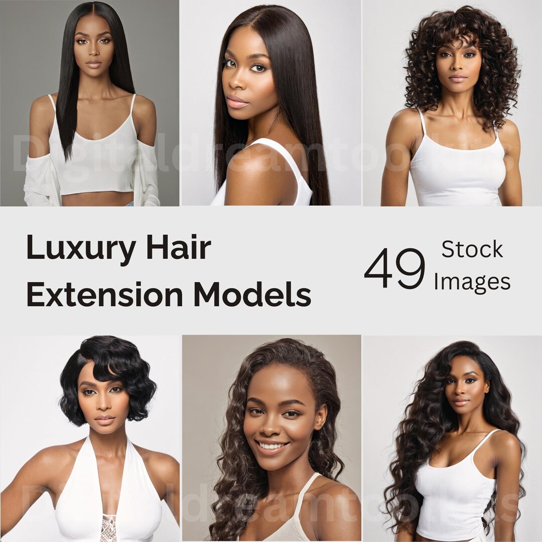 49 Luxury Hair Extension Models, for Website Design and Social Media ...