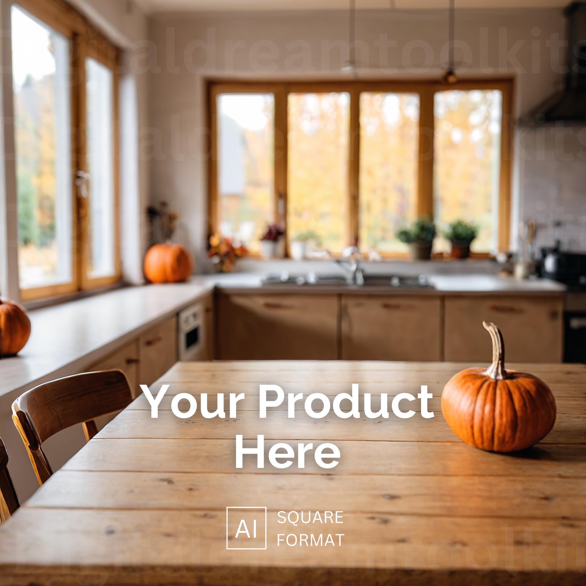 21 Autumn Kitchen Product Background, Digital Backdrop, Stock Photo ...