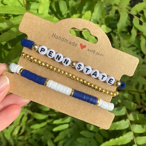 Custom Team, University, College Colors Bracelet Stack | Game Day Stack ...