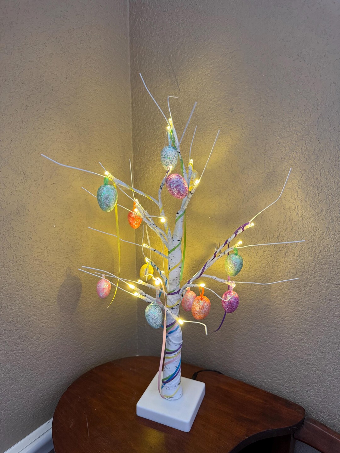 Easter Egg Tabletop Tree: Colorful Holiday Decor With Lights (24") - Etsy