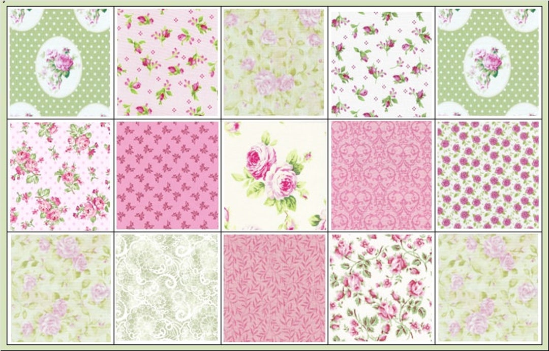 Everything's Coming up Rosesprecut Quilt Kitshabby Chic Shades of Pink ...