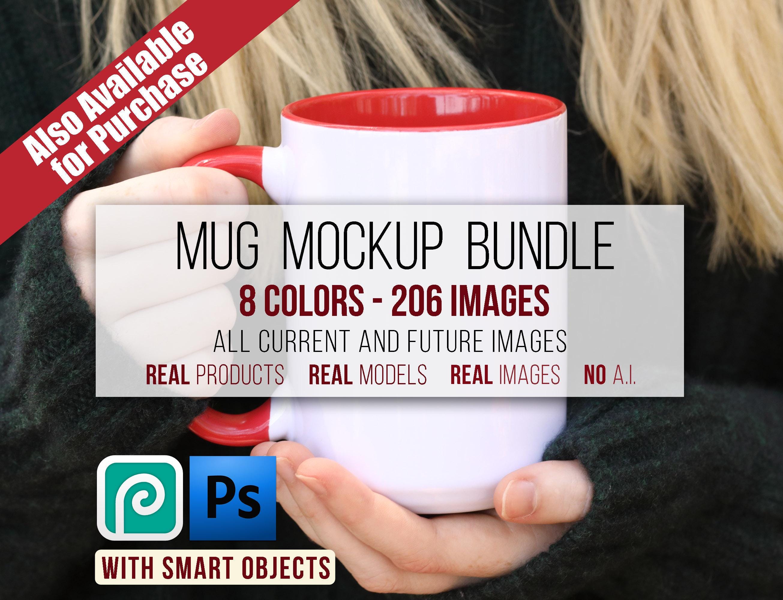 Mug Mockup Bundle | 15oz 11oz White and Color Ceramic Coffee Mug | Two ...