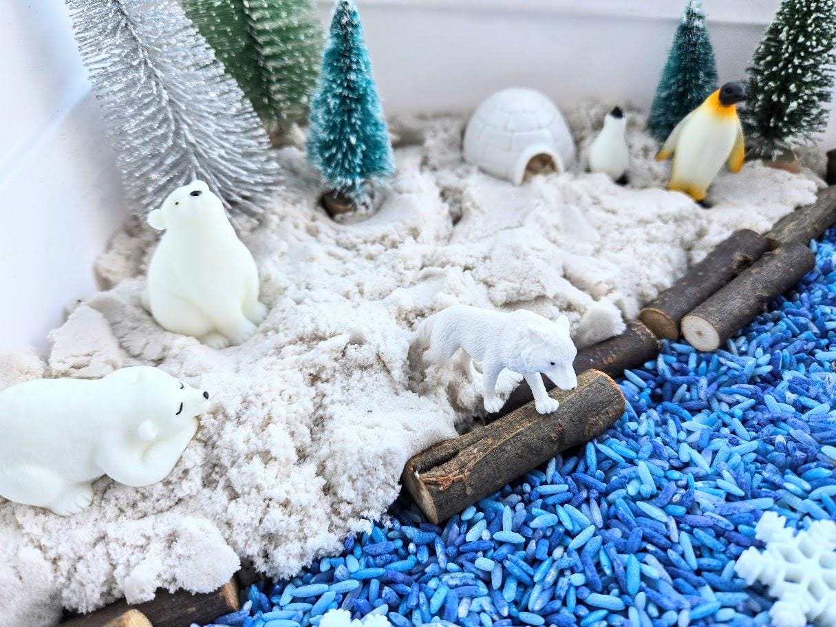Arctic Animals Sensory Bin - Winter Sensory - Sensory Play - Sensory ...