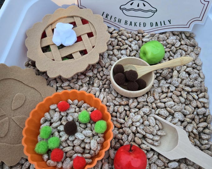 Apple Pie & Apple Crisp Sensory Bin Cards for Toddlers, Fall Activity ...