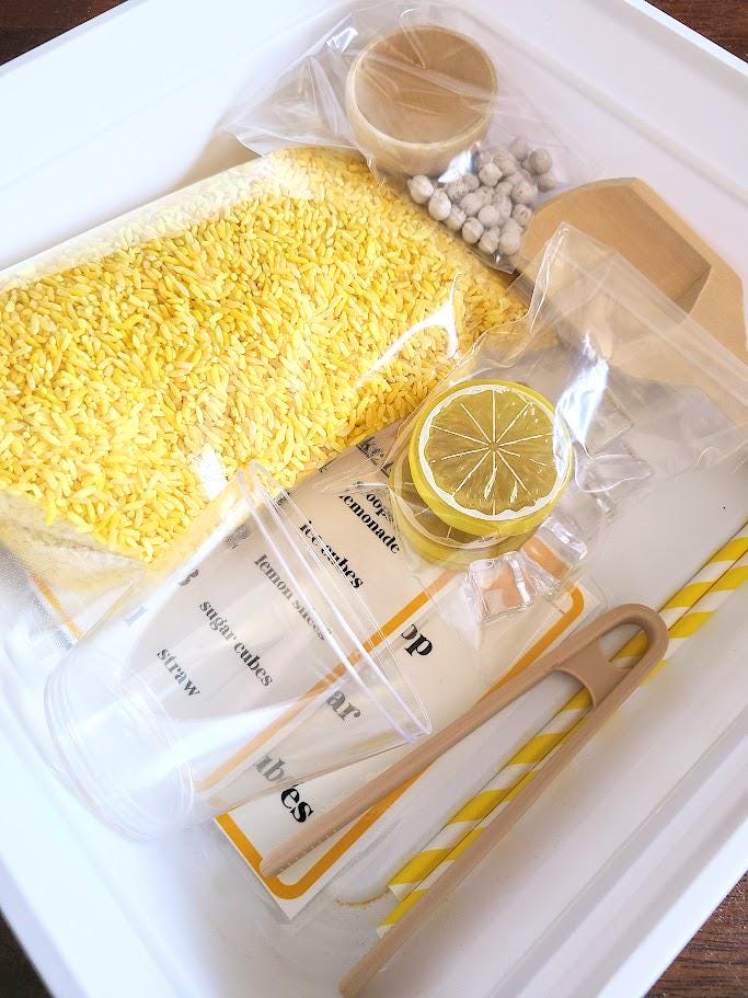 Lemonade Stand Sensory Bin - Lemonade - Sensory Play - Sensory Kit ...