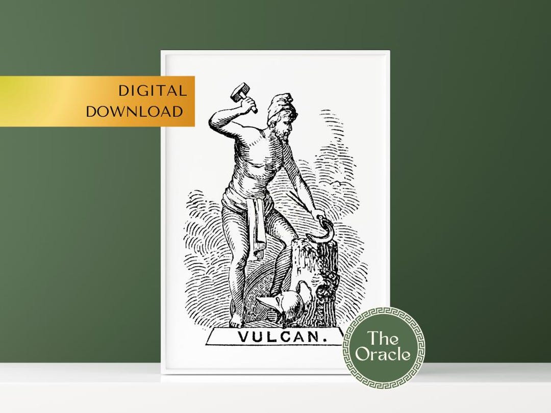 Vulcan God Print | Roman Mythology Wall Art | Roman Gods Wall Decor ...