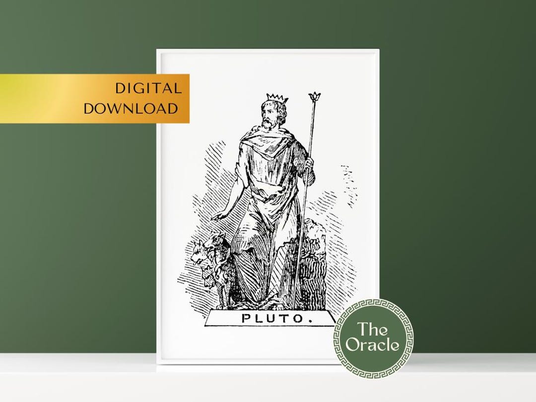 Pluto God Print | Roman Mythology Wall Art | Roman Gods Wall Decor ...