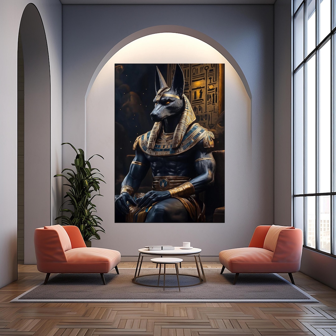 Anubis Wall Art,tempered Glass Wall Art, Egyptian Gods, Ancient Egypt ...
