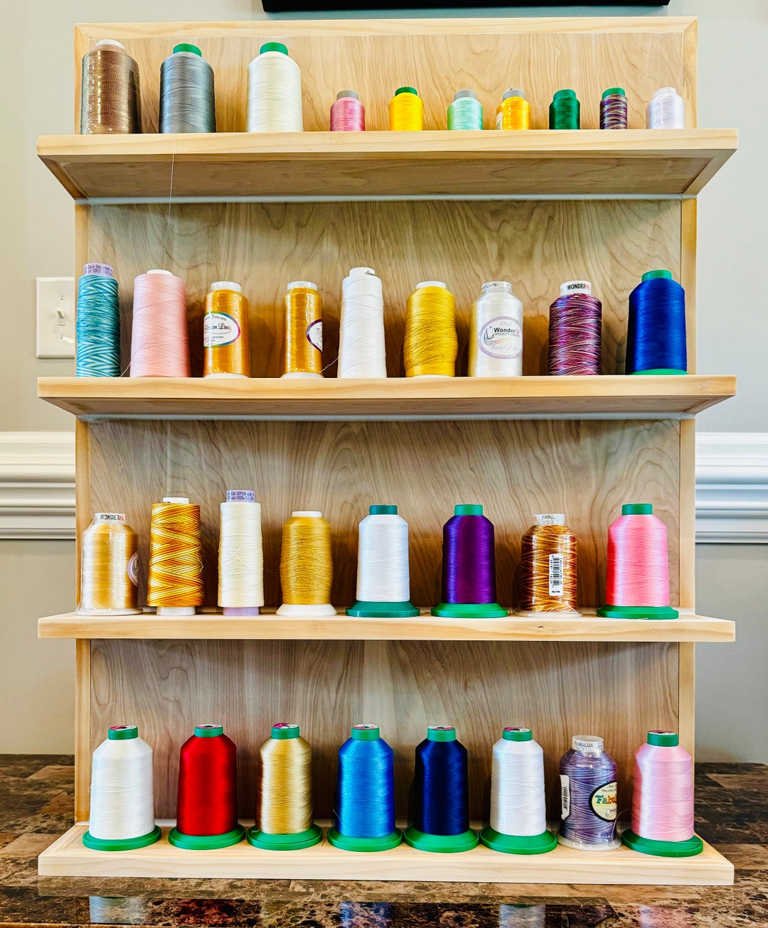 Custom Wood Shelving. Perfect for Long Arm Thread Spool Storage ...