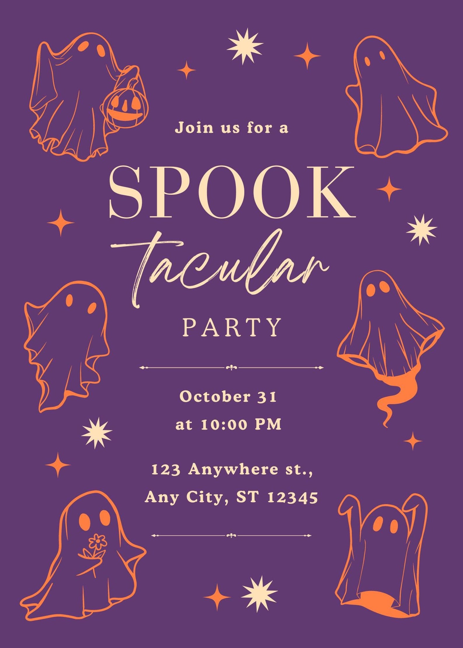 Halloween Invitation | DIY Invitation | Digital Invite | Digital ...