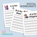 Abc's Practice | Cute Animal Worksheet| Learn to Write | Lesson Plans ...