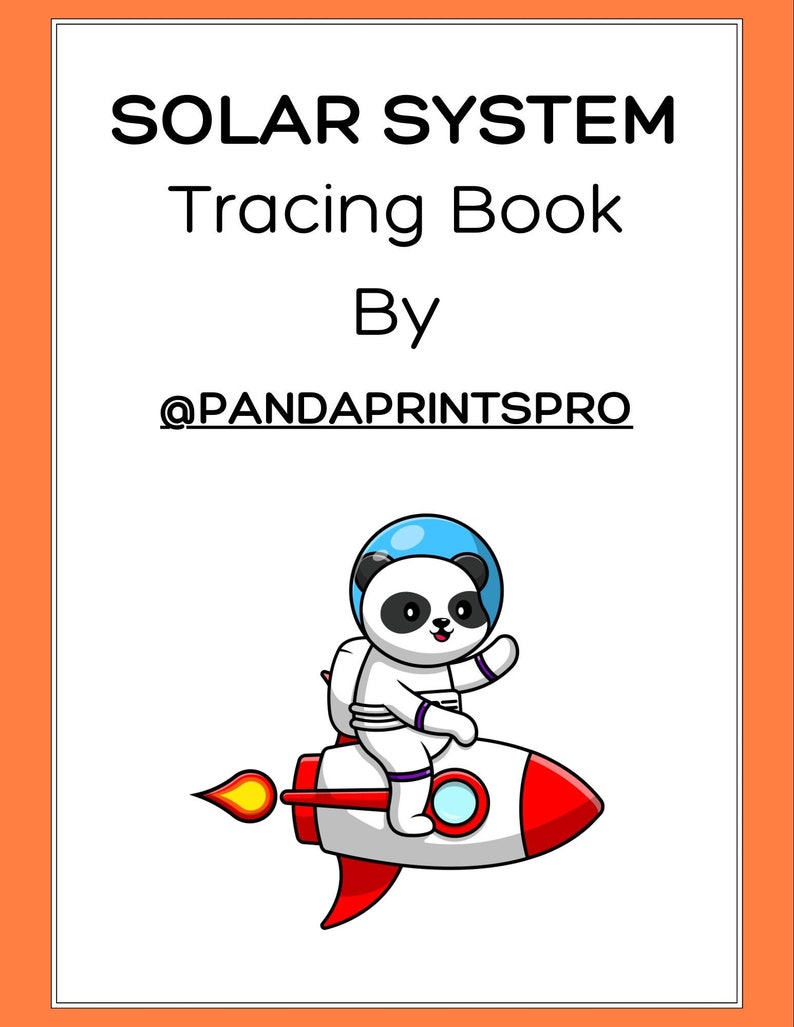 Solar System Tracing Worksheet | ABC Practice (digital Download) - Etsy