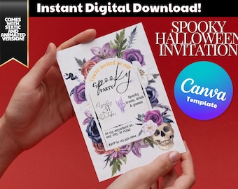 Halloween Invitation | DIY Invitation | Digital Invite | Digital ...