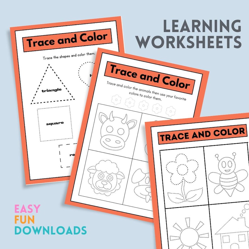 Solar System Tracing Worksheet | ABC Practice (digital Download) - Etsy